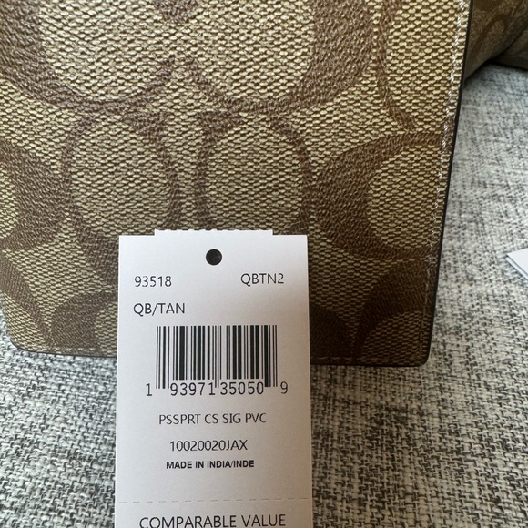 Coach | Bags | 99 Coach Passport Case In Signature Canvas | Poshmark